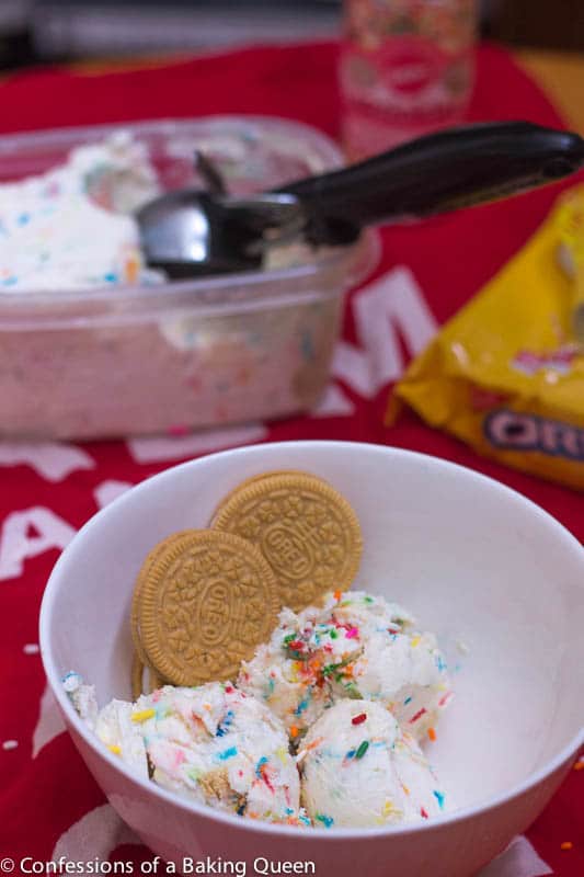 Cake Batter Golden Oreo Ice Cream - Confessions of a Baking Queen