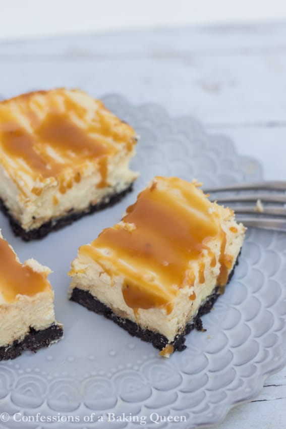 Caramel Cheesecake Bars- Confessions of a Baking Queen