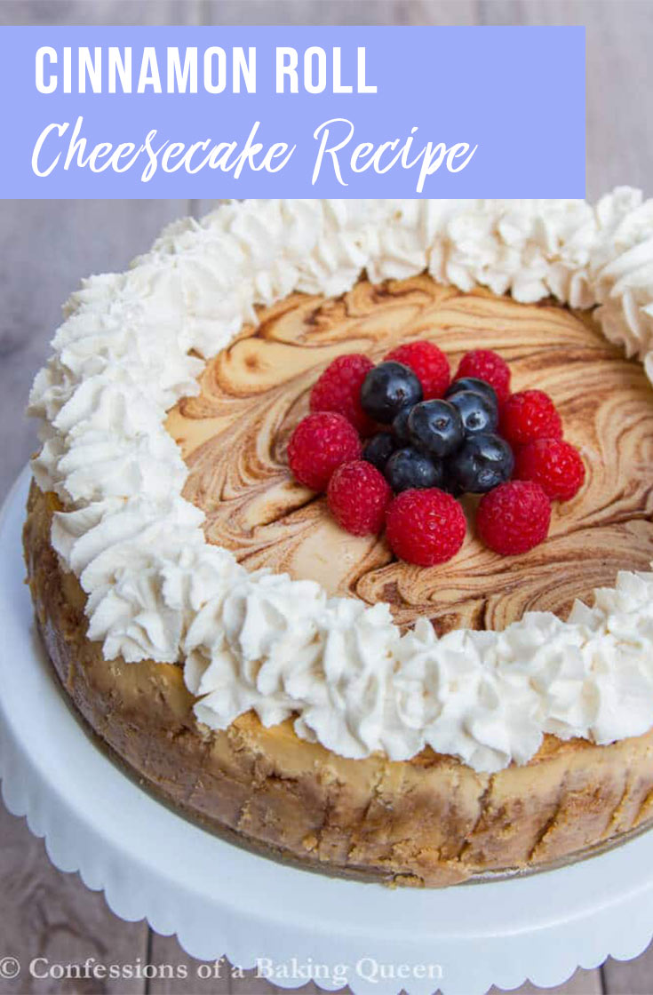Cinnamon Roll Cheesecake - Confessions of a Baking Queen